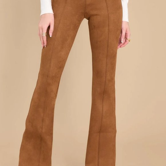 SPANX | Pants & Jumpsuits | Spanx Faux Suede Flare Pants Pull On ...
